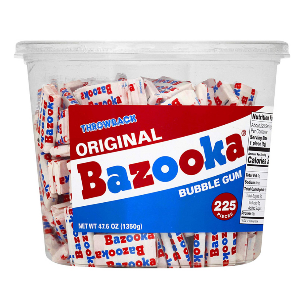 BAZOOKA ORIGINAL TUB 225 CT – Solly's Sweets